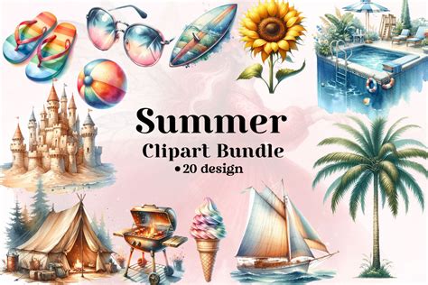 Summer Clipart Bundle Graphic By Ak Artwork · Creative Fabrica