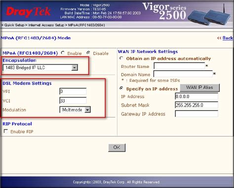 Dray Tek Router