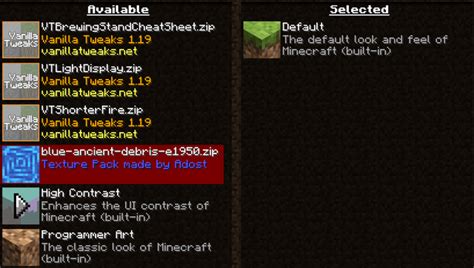Problems With Vanilla Tweaks Resource Packs R Minecraft