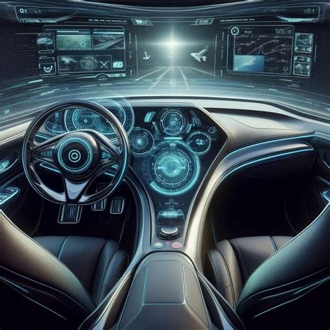 Future Autonomous Car Cockpit Premium Ai Generated Image