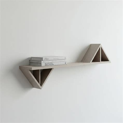 Wall Mounted Shelf Featuring A Minimalist Design With Triangular