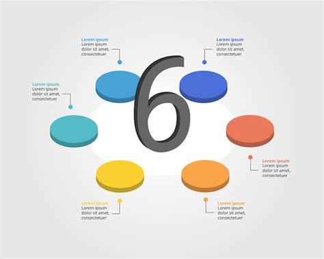 Premium Vector Circle Template For Infographic For Presentation For 6 Element
