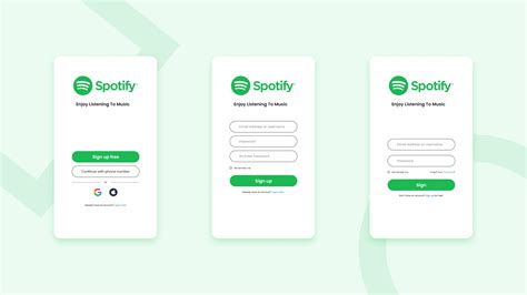 Spotify Login Page Redesign Figma
