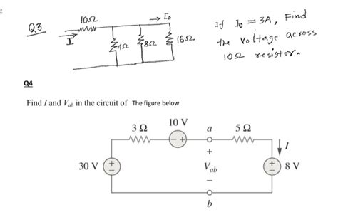 Solved Find I And V Ab In The Circuit Of The Figure Below Chegg Com