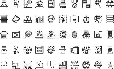 Big Data And Web Analytics Icons High Quality Vector Icons Collection