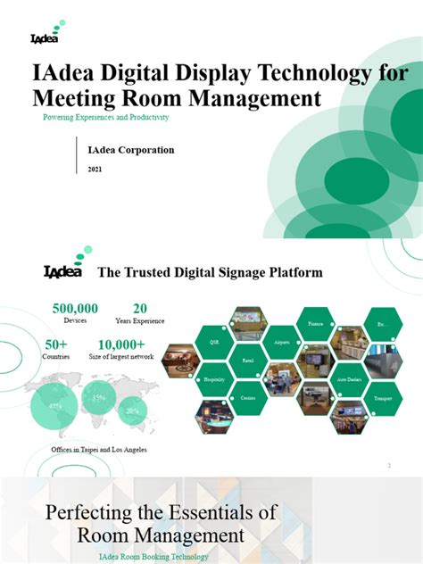 Iadea Digital Display Technology For Meeting Room Management Pdf