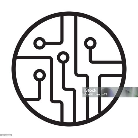 회로 기판 기술 개요 아이콘 벡터 웹 사이트 디자인 로고 앱 Ui용입니다 벡터 일러스트레이션 0명에 대한 스톡 벡터 아트 및 기타 이미지 Istock