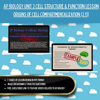 AP Biology UNIT Cell Structure Function Origin Compartmentalization Lesson