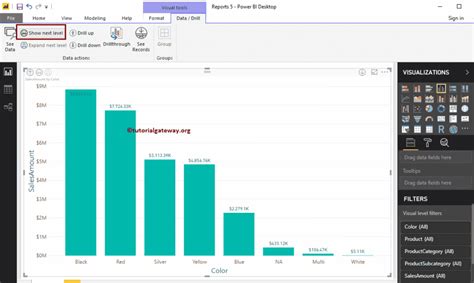 drill up and drill down reports in power bi