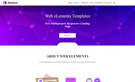 Element Free Responsive Bootstrap 4 Html5 Landing Page Template