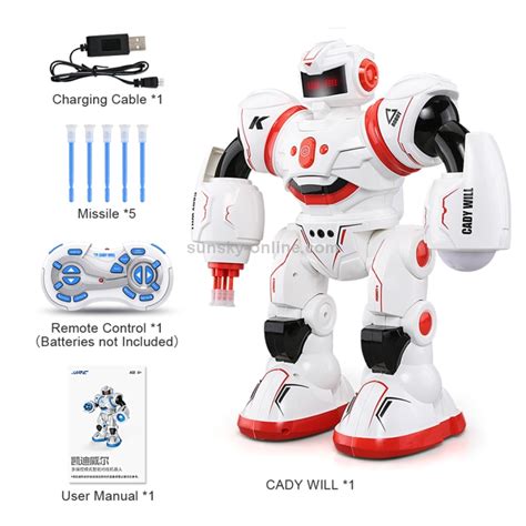 Jjr C R3 Cady Will 제스처 센서 제어 지능형 전투 Rc 춤 로봇 장난감 Led 조명 3 가지 모드 원격