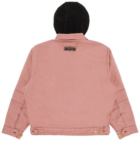 Buy Supreme X Dickies Hooded Work Jacket Pink Fw24j89 Pink Goat