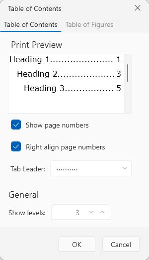 Wpf Richtextbox Table Of Contents Dialog Telerik Ui For Wpf