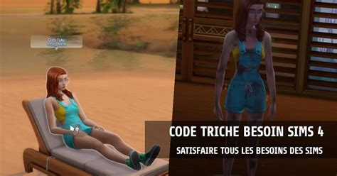 Sims 4 Codes De Triche Pour Satisfaire Besoins