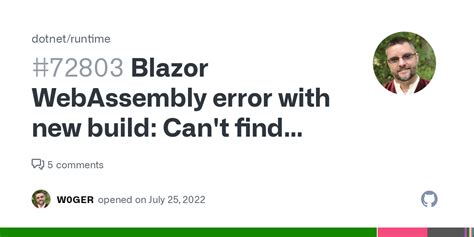 Blazor WebAssembly Error With New Build Can T Find Bindings Module