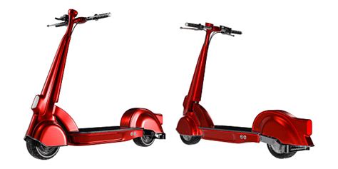 메탈릭 레드 빈티지 현대 전기 스쿠터는 3d로 렌더링되어 흰색 배경에 표시됩니다 전기 스쿠터에 대한 스톡 사진 및 기타 이미지 전기 스쿠터 컷아웃 0명 Istock