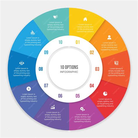 Cycle Infographic Template Design With 10 Steps Process Workflow