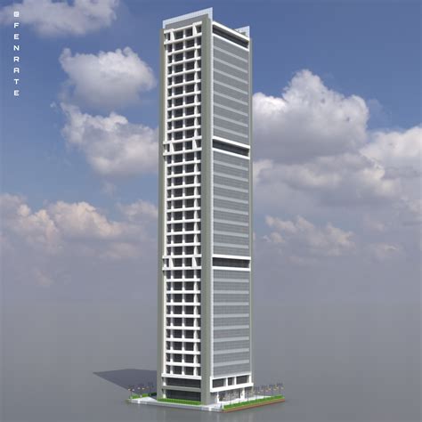 Cenevy Tower Building 58 Minecraft Tall Buildings Minecraft Simple