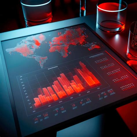 Premium Photo World Statistics And Graphs On A Screen On The Table