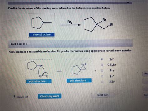 solved predict the structure of the starting material used