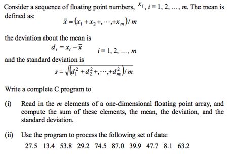 Solved Consider A Sequence Of Floating Point Numbers Xi