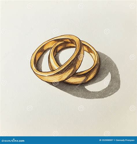 Intertwined Golden Wedding Rings Creating Symbolic Unity And Connection Stock Image Image Of