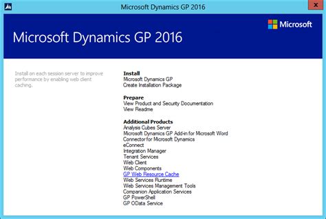 Hands On With Microsoft Dynamics Gp 2016 R1 Install The Web Resource