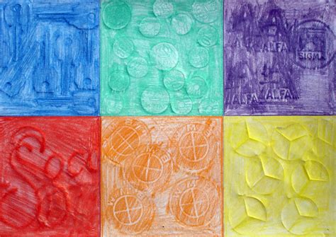 A B C D Visual 1º Eso Texturas Visuales Realizadas Por Alumn S De 1º Frotando Superficies