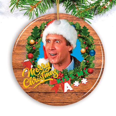 Merry Christmas Kiss My Ass Funny Ornament Ornamentallyyou