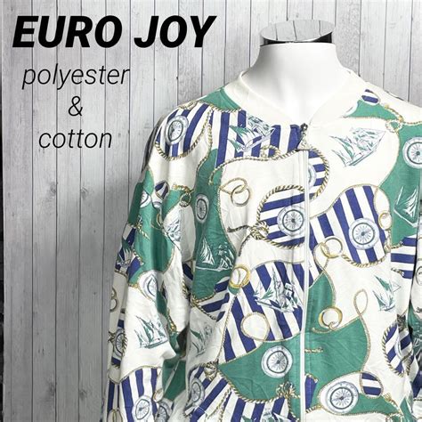 Euro Joy 】 総柄 ポリエステル コットン ジャケット 90s メルカリ