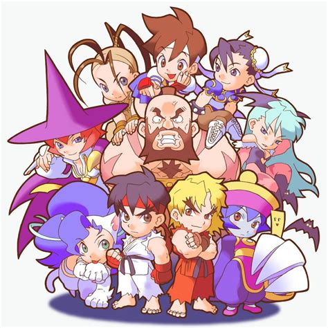 Chun Li Morrigan Aensland Ryu Felicia Kasugano Sakura And 6 More