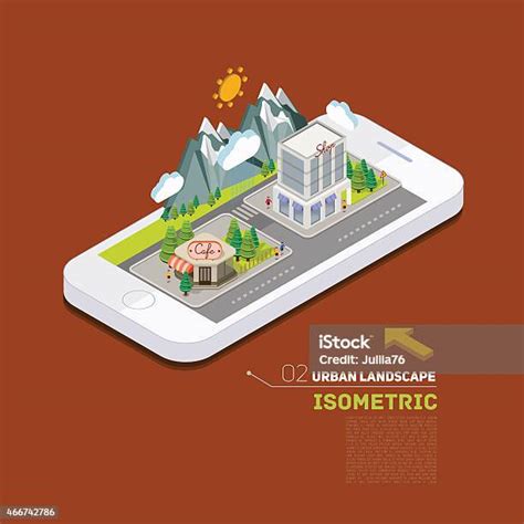 평편 가로 가 인포그래픽 3d 제품의 등각투영 컨셉입니다 전화 통화 2015년에 대한 스톡 벡터 아트 및 기타 이미지