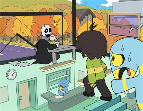 Kris Wd Gaster And Berdly Deltarune Drawn By Houtendreamer