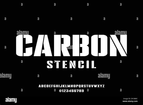 Thick Stencil Display Font Vector Stock Vector Image And Art Alamy