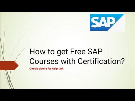 Arghadip Kar On Linkedin How To Get Free Sap Courses Training With