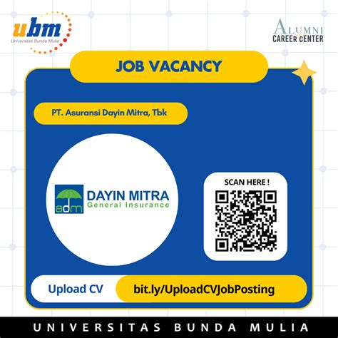 Lowongan Kerja Pt Asuransi Dayin Mitra Tbk Acc Ubm