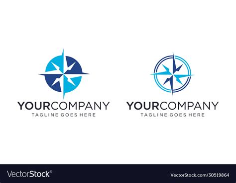 Creative Compass Concept For Logo Design Vector Image