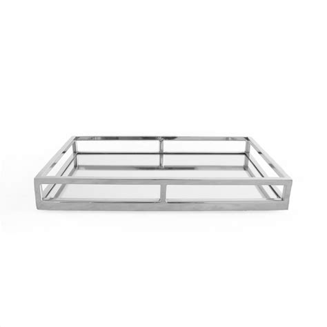 Silver Mirrored Tray Modern Locke