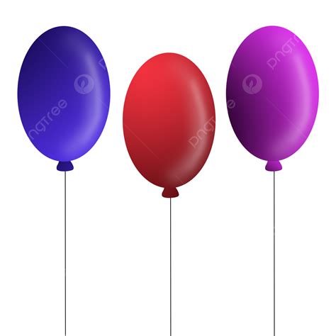 생일 풍선 심플한 디자인의 생일 풍선 생일 풍선 파티 장식 여러 가지 빛깔의 풍선 Png 일러스트 및 Psd 이미지 무료 다운로드 Pngtree