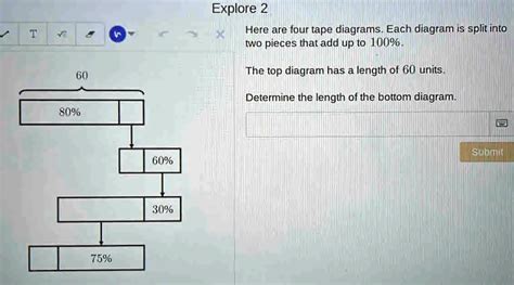 Explore 2 Here Are Four Tape Diagrams Each Diagram Is Split Into Two