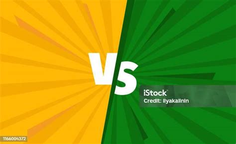 노란색 대 녹색 팀 대 전투 화면 배경 경쟁을 싸움 반대 대조 경기 스포츠에 대한 스톡 벡터 아트 및 기타 이미지 경기 스포츠 경쟁 고대비 Istock