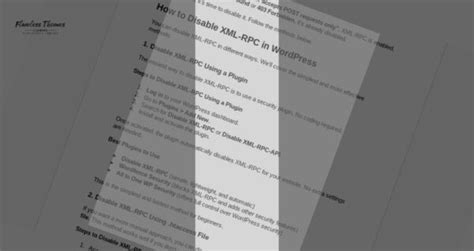 How To Disable Xml Rpc In Wordpress Flawless Themes