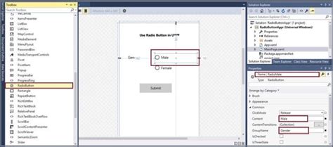 Step By Step Creation Of Radiobutton Control In Universal Window App