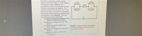 Solved Consider A Combination Of Five Resistors Shown In The