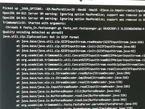 Error When Running Trimmomatic Flexible Read Trimming Tool For Illumina Ngs Data On Rna Seq