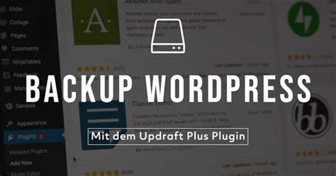 Backup Erstellen In Wordpress Mit Dem Plugin Updraft Plus