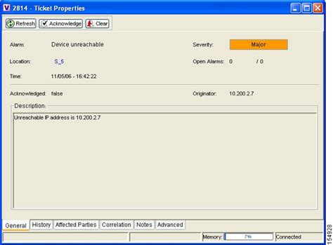Cisco Active Network Abstraction NetworkVision User Guide Version 3 5 2 Working With Tickets
