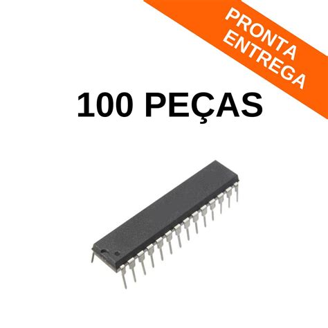 Kit 100 peças Circuito Integrado PIC16F73 I SP SPDIP 28 PTH Circuitos Integrados Achei