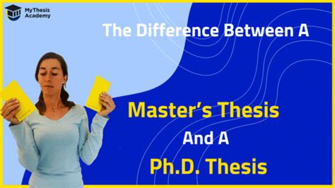 The Difference Between A Masters Thesis And A Phd Thesis Key