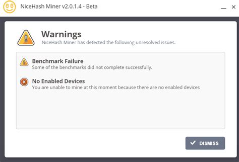 Benchmark Stuck Rnicehash